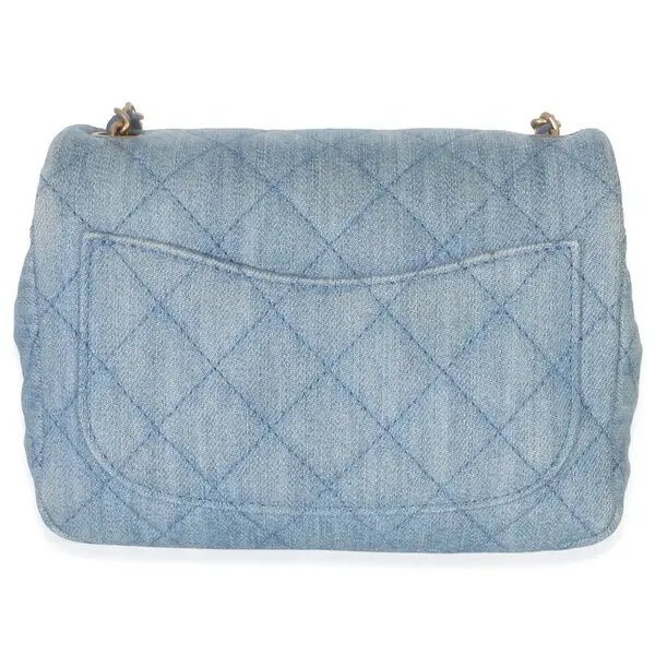 Chanel Quilted Denim Pearl Crush Flap Bag
