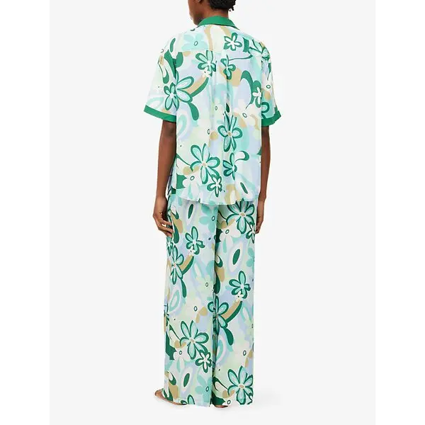 IT'S 9PM Antibes Floral-print Woven Pyjama Set
