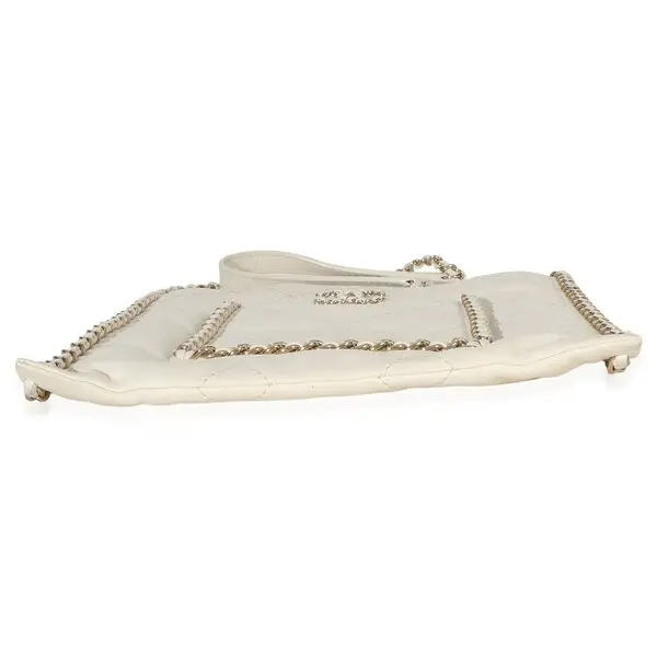 Chanel Quilted Calfskin Flat Tote - Beige