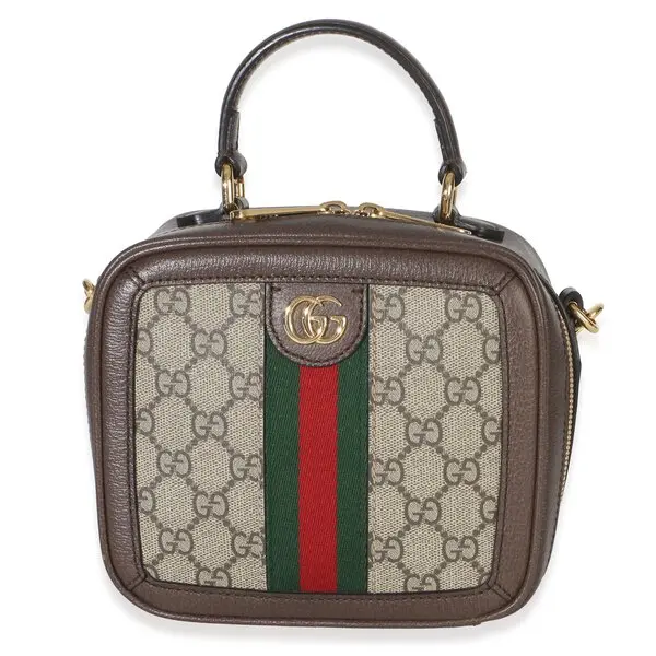 Gucci Ophidia Top Handle Shoulder Bag - Brown