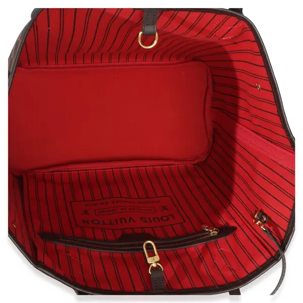 LOUIS VUITTON Damier Ebene Canvas Neverfull Mm Tote - Brown