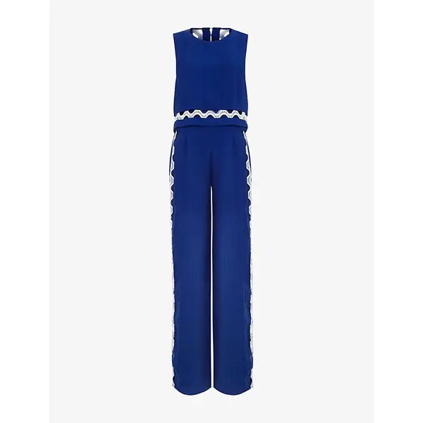 PHASE EIGHT Aubrey Layered Woven Jumpsuit - Blue