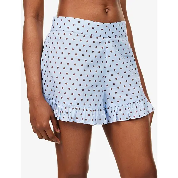 IT'S 9PM Lucia Polka-dot Cotton Pyjama Set