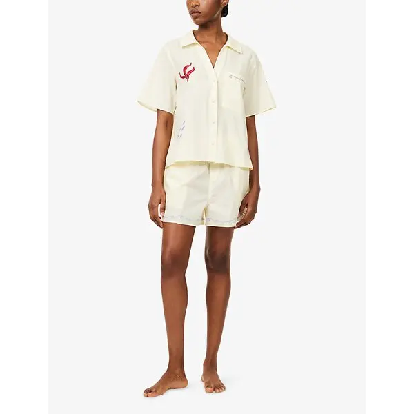 IT'S 9PM X Oceanus Matilda Embroidered Cotton Pyjama Set