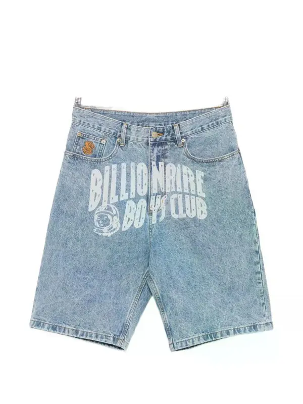 BILLIONAIRE BOYS CLUB Logo Print Denim Shorts