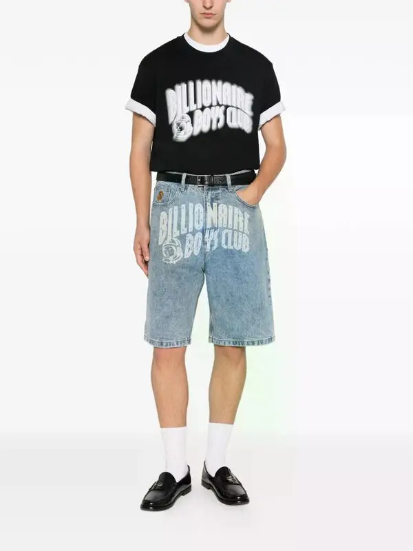 BILLIONAIRE BOYS CLUB Logo Print Denim Shorts