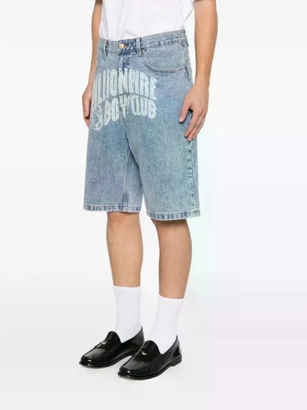 BILLIONAIRE BOYS CLUB Logo Print Denim Shorts
