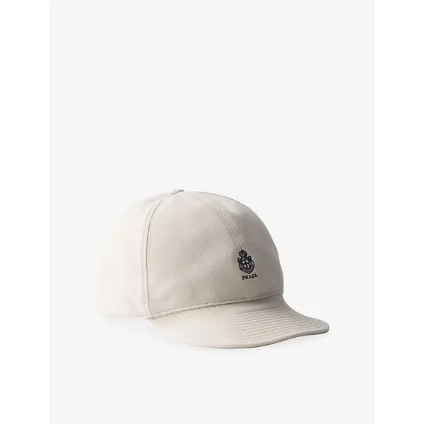 Prada Cotton-piqué Cap - Neutral