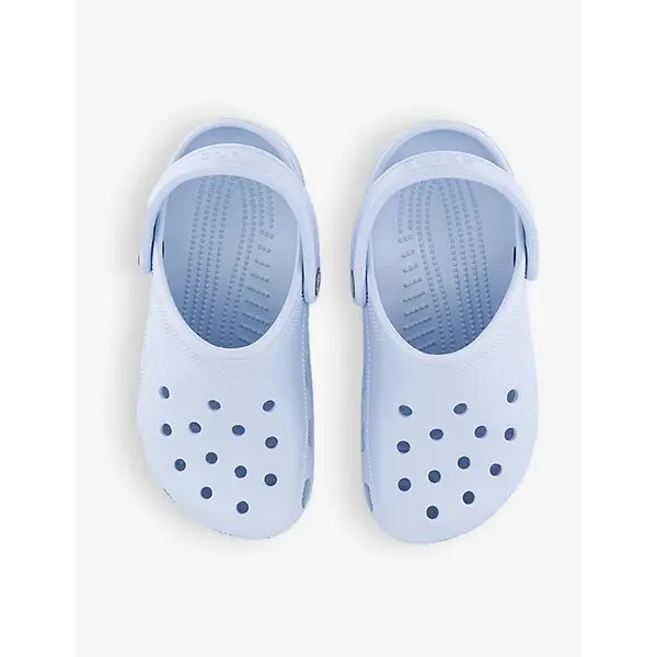 CROCS Classic Rubber Clogs With Perforated Design And Slingback Strap - Blue Frost