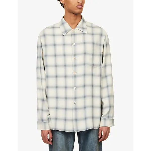 Our Legacy Every Checked Woven Shirt - Brown Herringbone