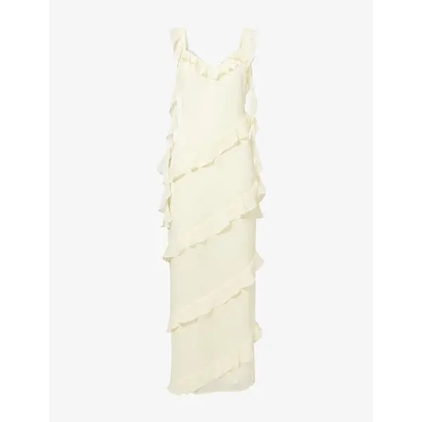 PRETTY LAVISH Ruffle Maxi Dress