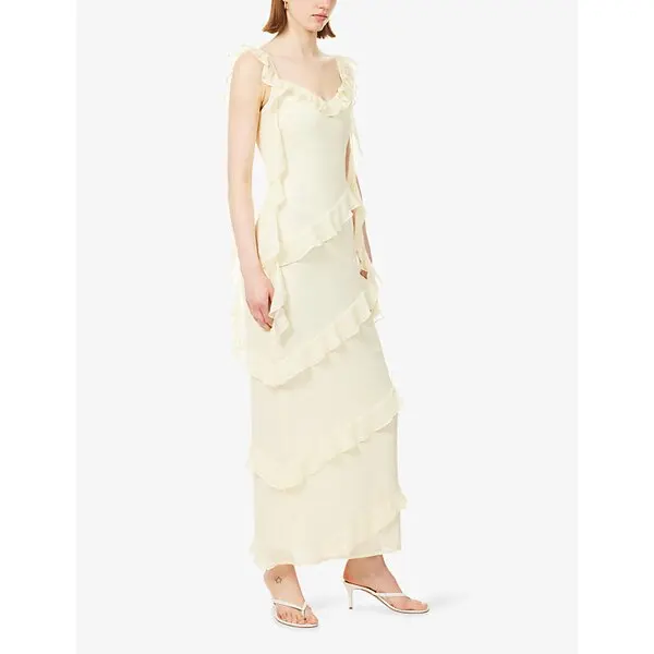 PRETTY LAVISH Ruffle Maxi Dress