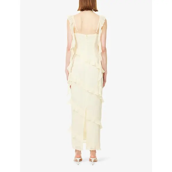 PRETTY LAVISH Ruffle Maxi Dress