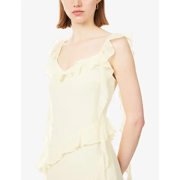 PRETTY LAVISH Ruffle Maxi Dress