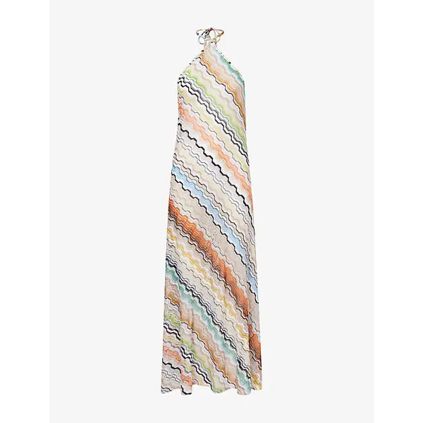 Missoni Chevron-print Knitted Long Cover Up - Smsnp-multicolor