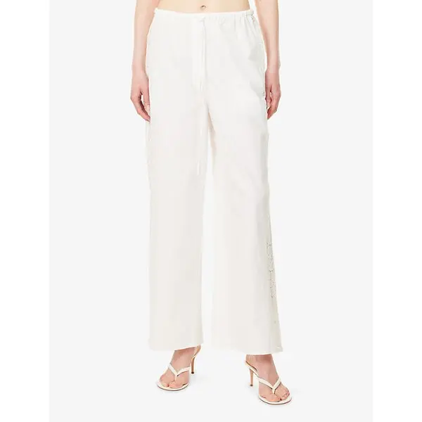 PRETTY LAVISH Rae Crochet Cotton Trousers