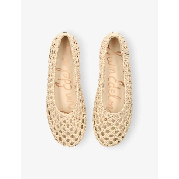 Sam Edelman Shira Woven Ballet Flats - White