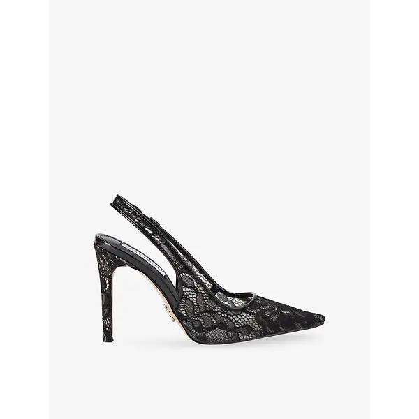 Steve Madden Reyes Lace Heeled Slingback Courts
