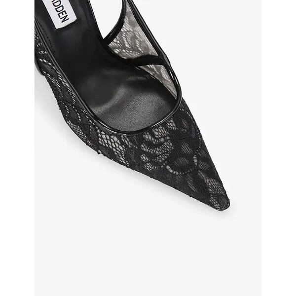Steve Madden Reyes Lace Heeled Slingback Courts