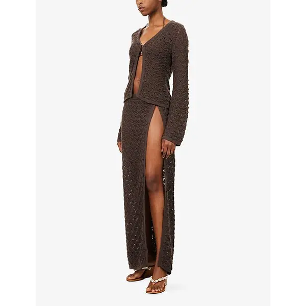 4TH & RECKLESS Crochet Knit Maxi Skirt
