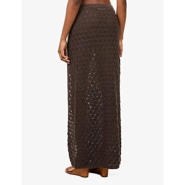 4TH & RECKLESS Crochet Knit Maxi Skirt