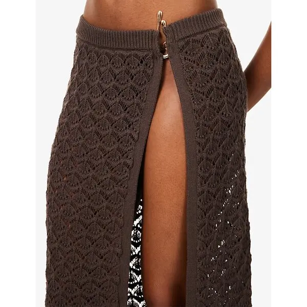 4TH & RECKLESS Crochet Knit Maxi Skirt