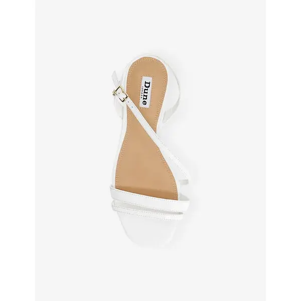DUNE Levon Leather Sandals - White Leather