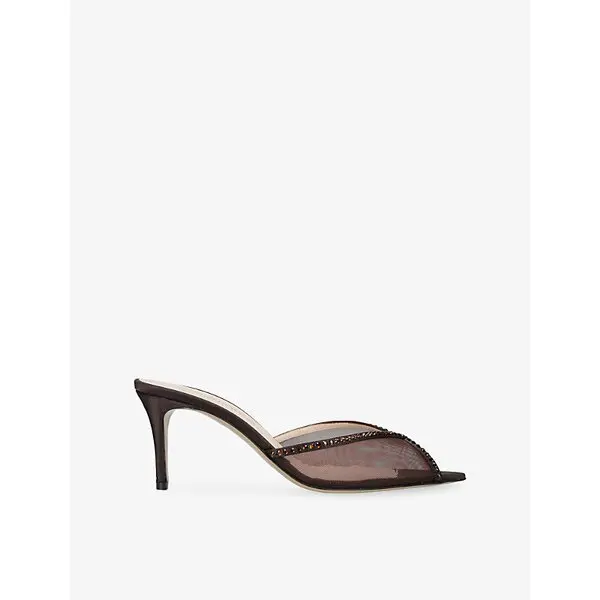 ANDREA WAZEN Katy 75 Mesh Heeled Mules