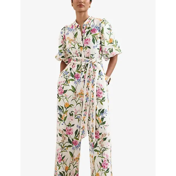 PHASE EIGHT Camilla Floral-print Woven Jumpsuit