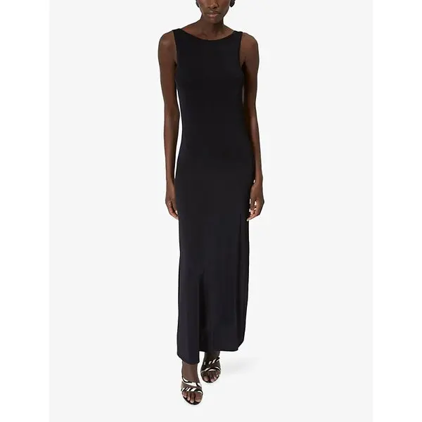 The Kooples Chain Embellished Boat-neck Maxi Dress