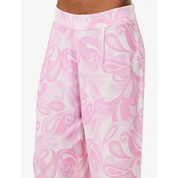 IT'S 9PM Rizzo Psychedelic Swirl-print Smoking Woven Pyjama Set