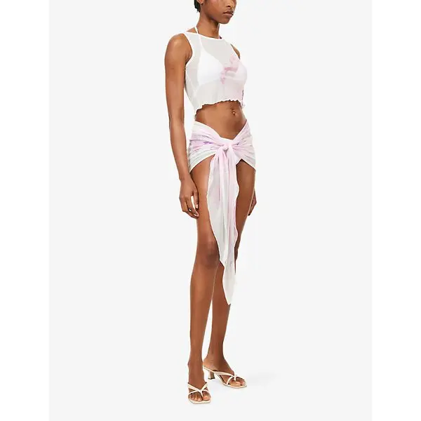 GRACEJACOB Sleeveless Mesh Crop Top