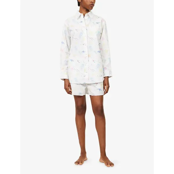IT'S 9PM X Oceanus Jessie Sealife-print Cotton Pyjama Set