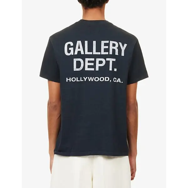 GALLERY DEPT. Logo-print Short-sleeve Cotton T-shirt - Black