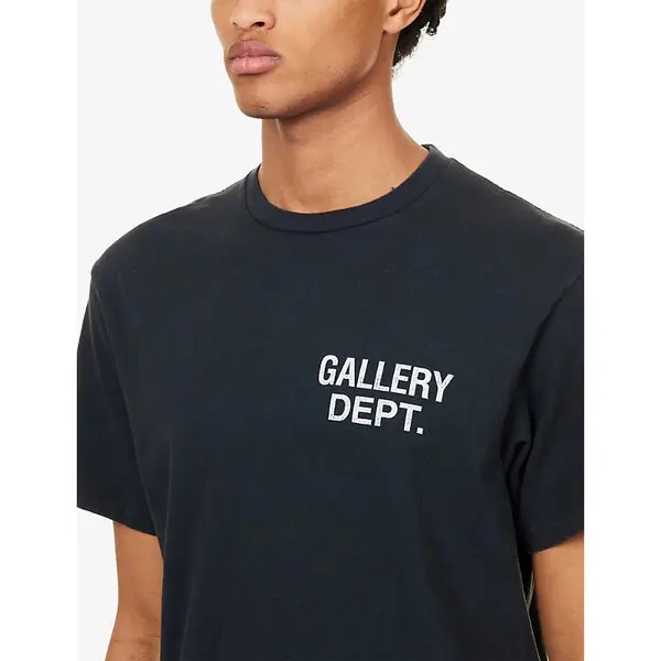 GALLERY DEPT. Logo-print Short-sleeve Cotton T-shirt - Black