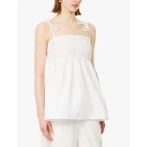 PRETTY LAVISH Rae Crochet Cotton Cami Top