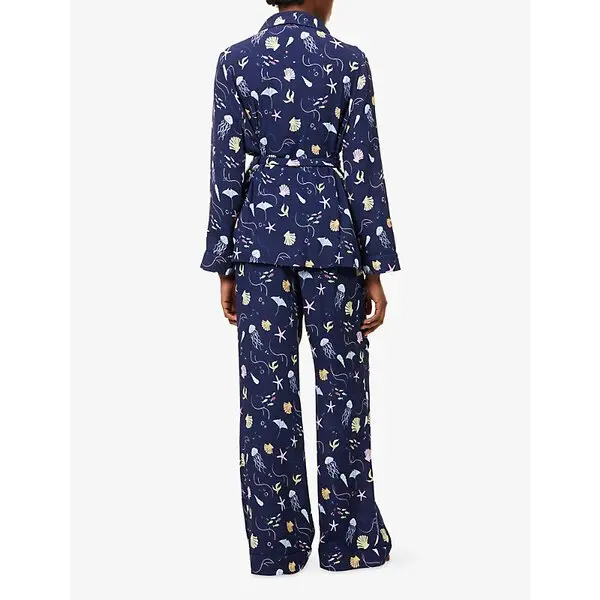IT'S 9PM X Oceanus Rizzo Sealife Smoking Woven Pyjama Set