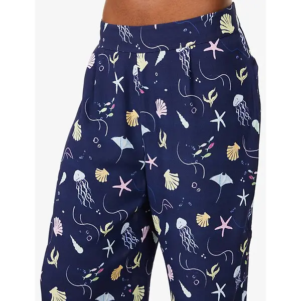 IT'S 9PM X Oceanus Rizzo Sealife Smoking Woven Pyjama Set