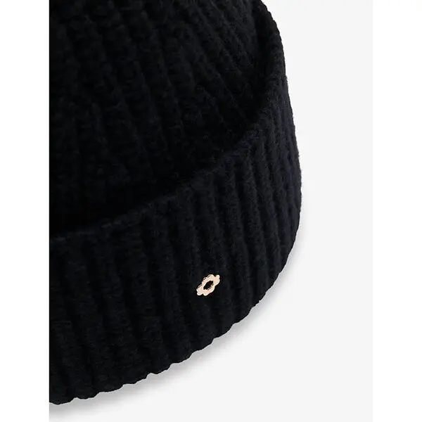 Maje Ribbed Wool And Cashmere Beanie Hat