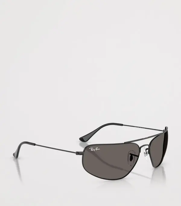 Ray-ban Aviator-inspired Rectangle Sunglasses - Black