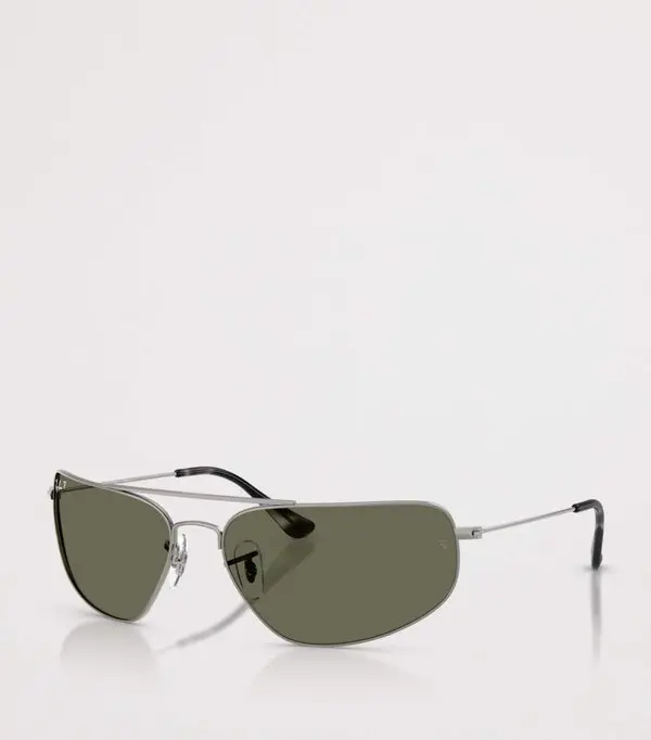 Ray-ban Aviator-inspired Rectangle Sunglasses - Grey