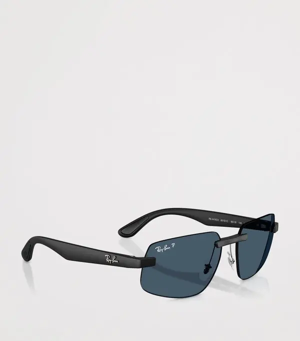 Ray-ban Rimless Rectangular Sunglasses - Black