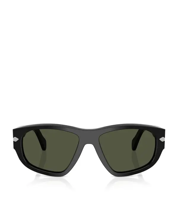 Persol Acetate Irregular Sunglasses - Black