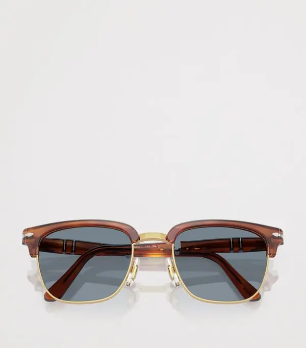 Persol Acetate Square Frame Sunglasses - Brown