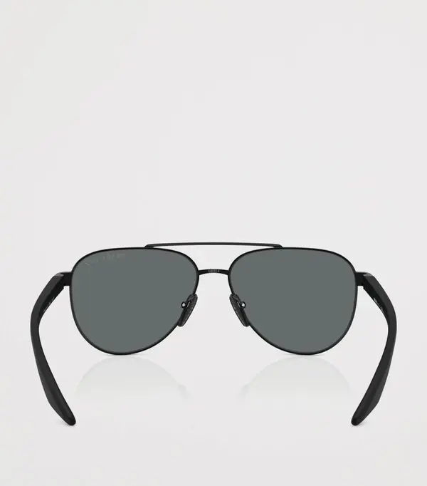 Prada Metal Aviator Sunglasses - Black