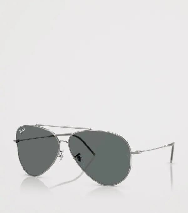 Ray-ban Metal Aviator Sunglasses - Grey