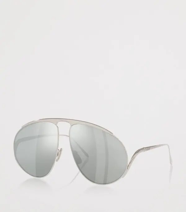 Loewe Hillock Aviator Sunglasses - Silver
