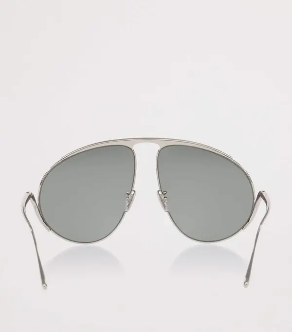 Loewe Hillock Aviator Sunglasses - Silver