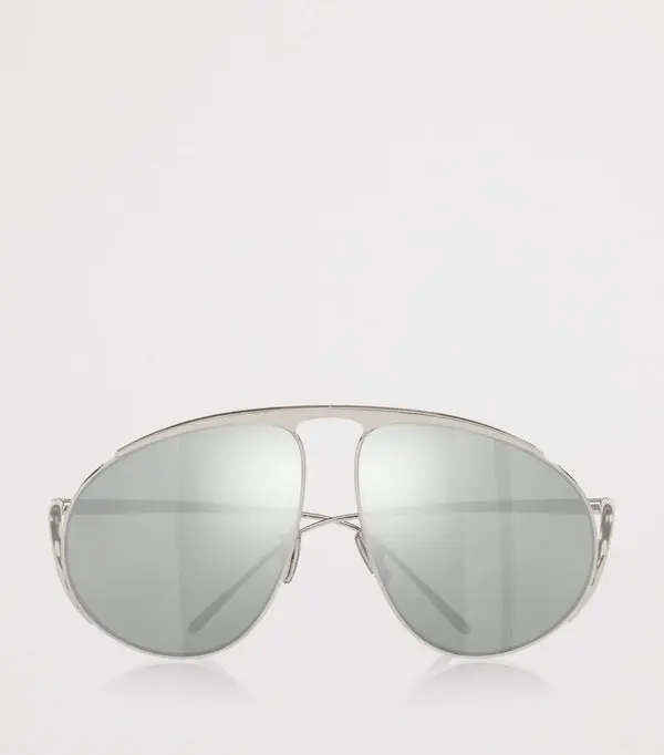 Loewe Hillock Aviator Sunglasses - Silver