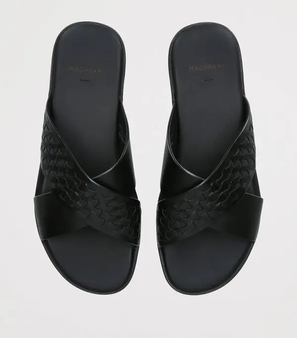Magnanni Woven Leather Cross Sandals